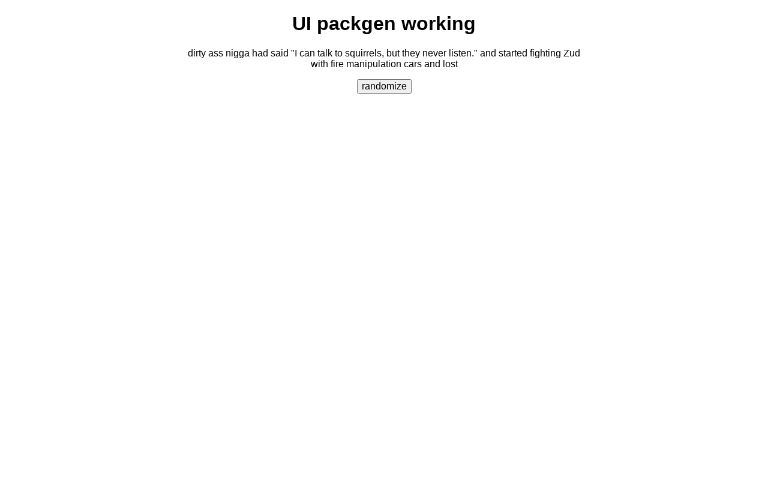 UI packgen working ― Perchance Generator