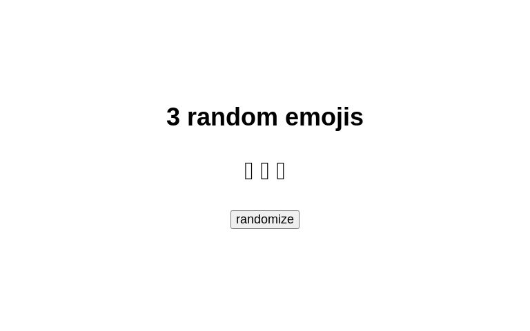 3 random emojis ― Perchance Generator