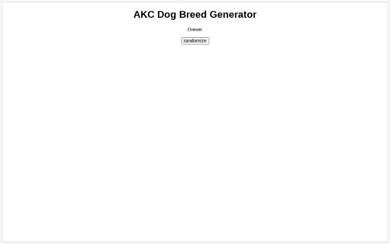 AKC Dog Breed Generator