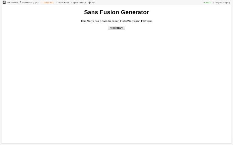 Sans Fusion Generator