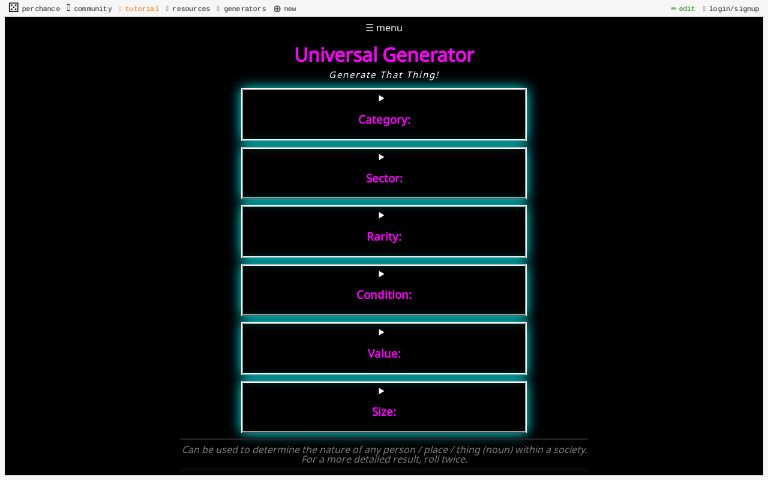 Universal Generator
