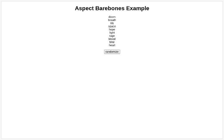 Aspect Barebones Example ― Perchance Generator
