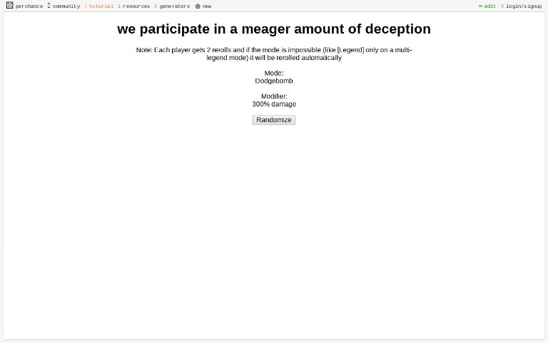 we do a little trolling ― Perchance Generator