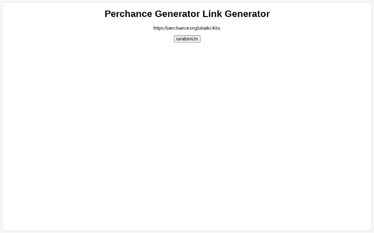 Perchance Generator Link Generator