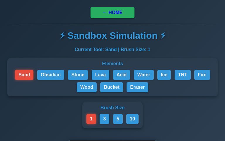 ⚡ Sandbox Simulation ⚡ ― Perchance Generator