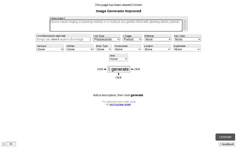 Image Generator Improved (free, no sign-up, no limits)