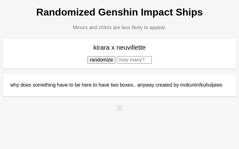 Randomized Genshin Impact Ships ― Perchance Generator