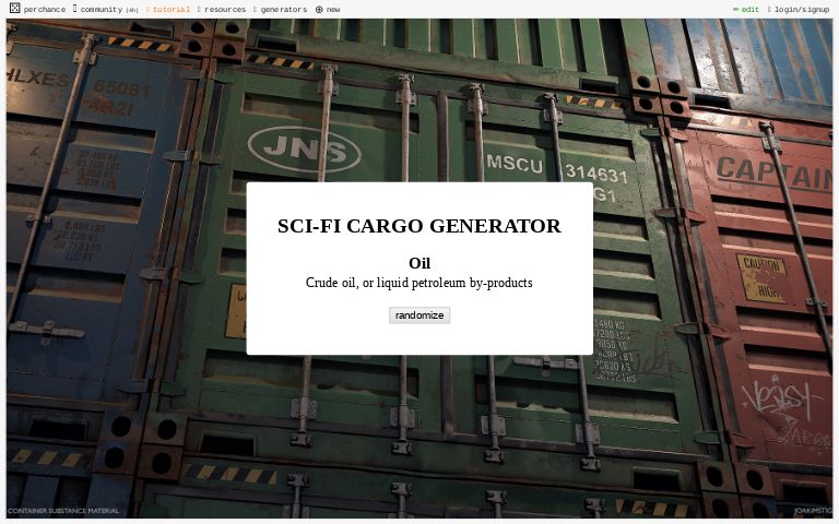 SCI-FI CARGO GENERATOR