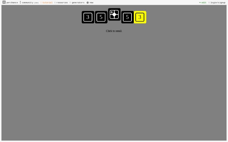 Alien Dice V1 ― Perchance Generator