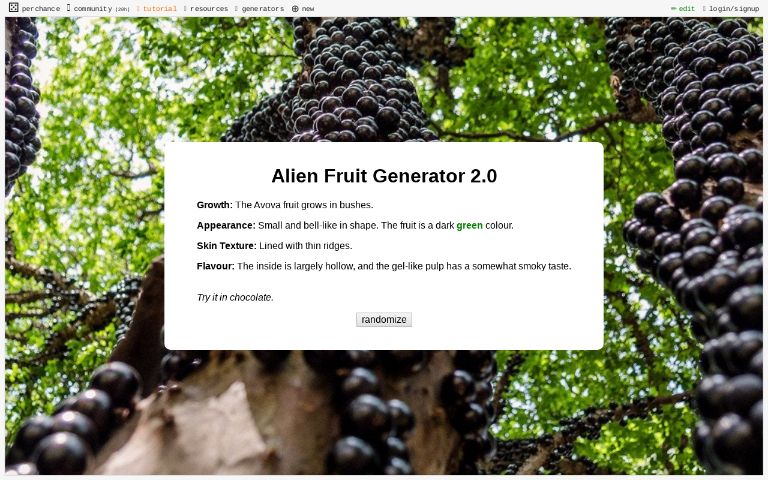 Alien Fruit Generator 2.0
