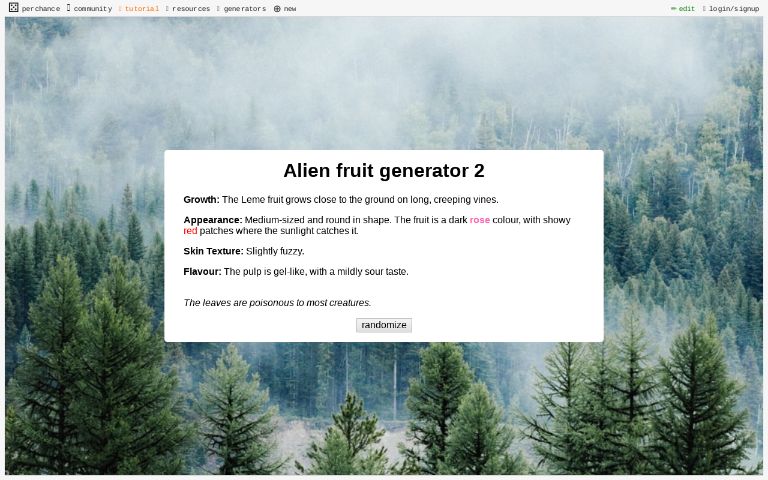 Alien fruit generator 2