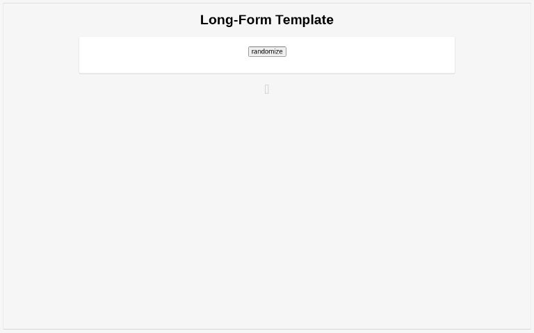 Long-Form Template ― Perchance Generator