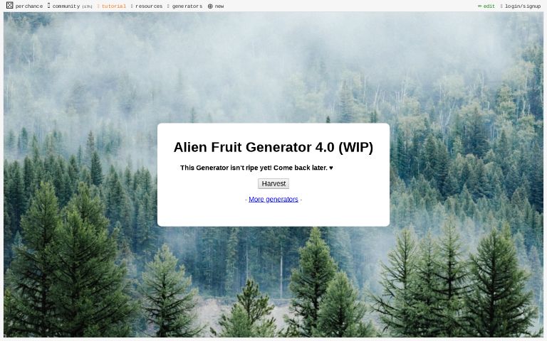 Alien Fruit Generator 4.0 (WIP)