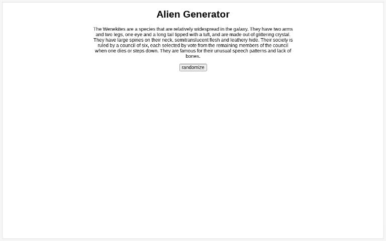 Alien Generator