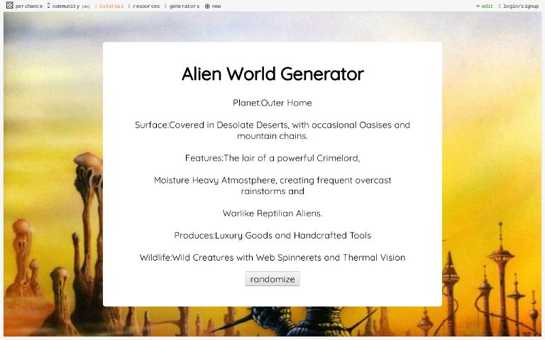 Alien World Generator