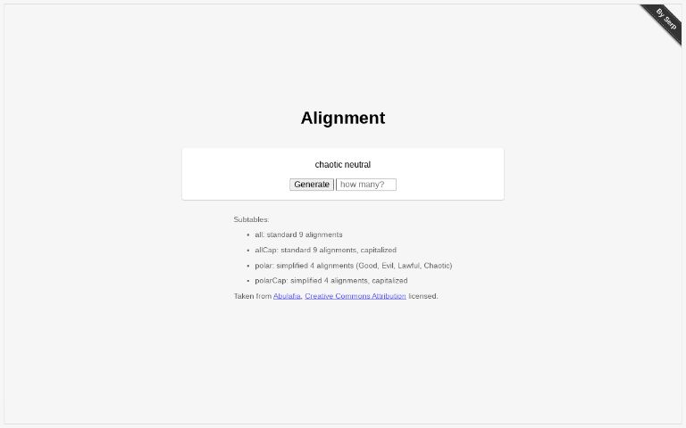 Alignment ― Perchance Generator