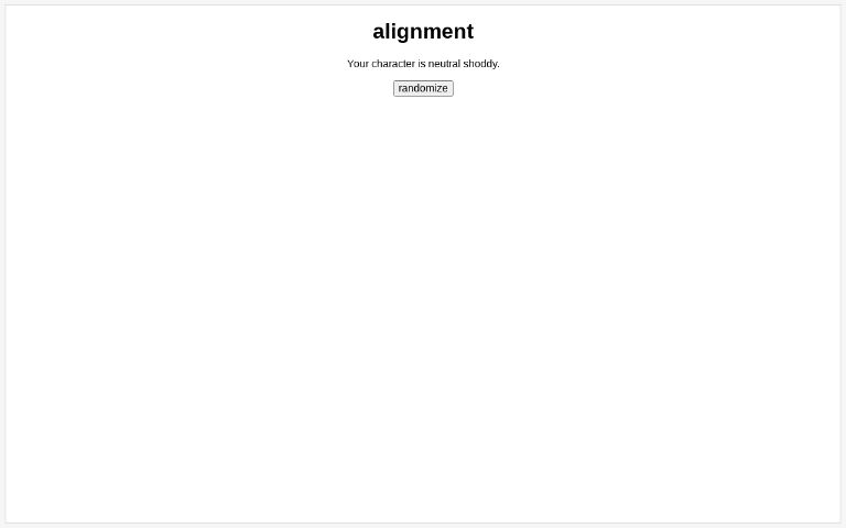 alignment ― Perchance Generator