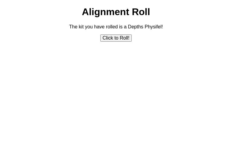 Alignment Roll ― Perchance Generator
