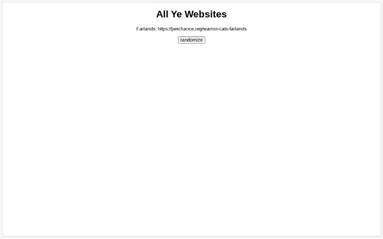All Ye Websites ― Perchance Generator