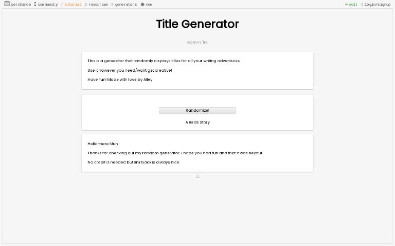 Title Generator