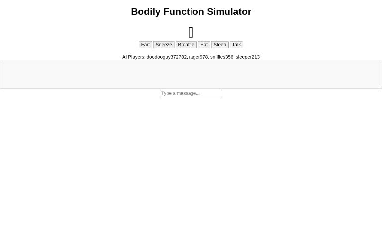 Bodily Function Simulator ― Perchance Generator