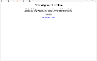 Alloy Alignment System ― Perchance Generator