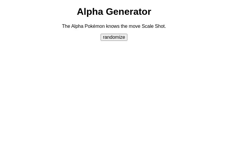 Alpha Generator