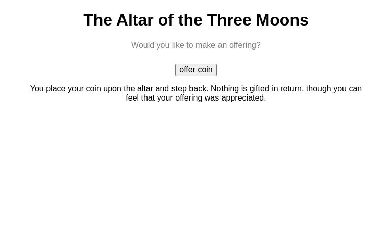 The Altar of the Three Moons ― Perchance Generator
