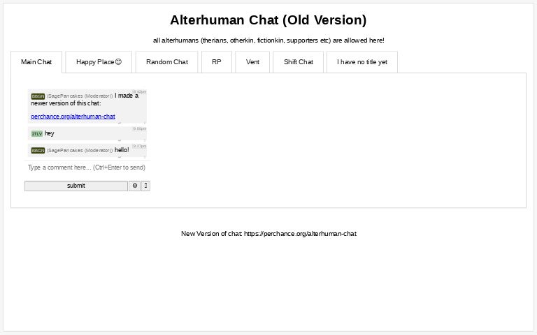 Alterhuman Chat (Old Version)