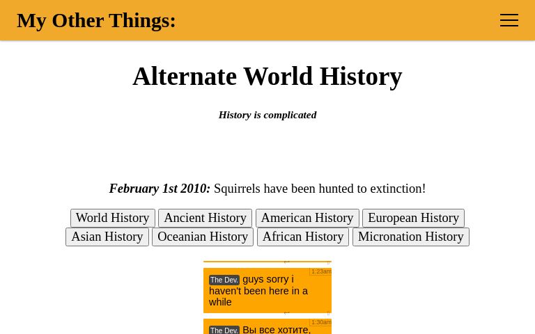 Alternate World History ― Perchance Generator