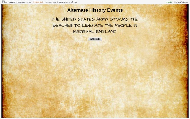 Alternate History Events ― Perchance Generator