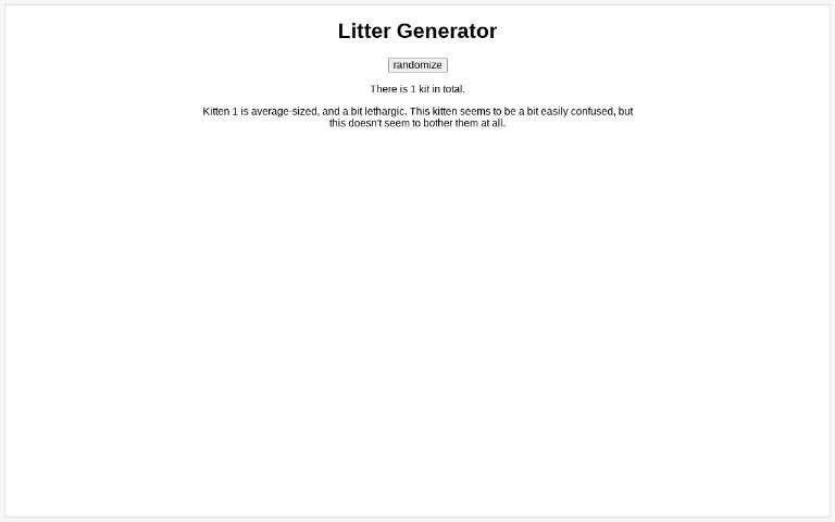 Litter Generator