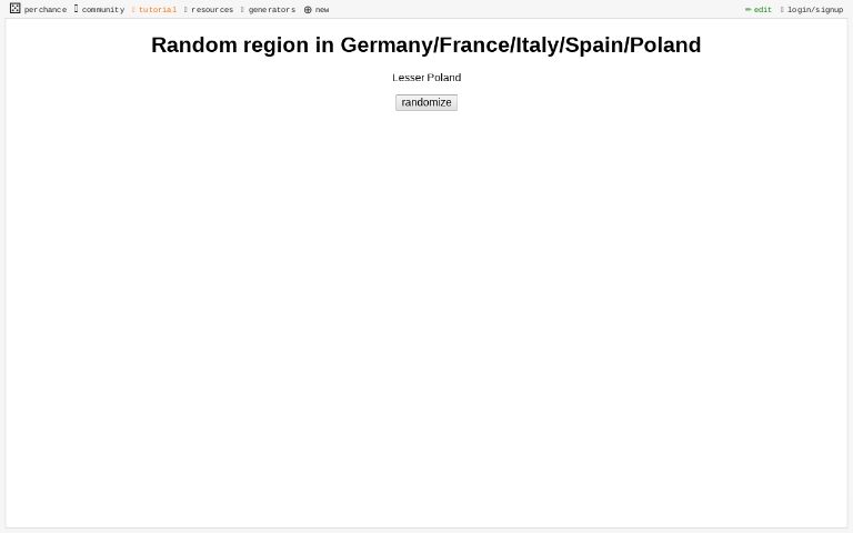 Random region in Germany/France/Italy/Spain/Poland ― Perchance Generator