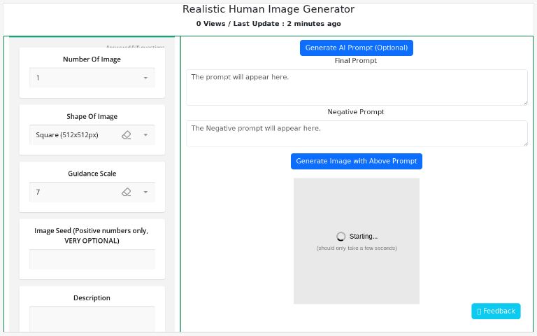 Realistic Human Image Generator