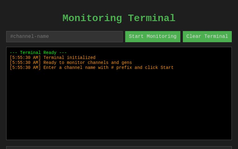Monitoring Terminal ― Perchance Generator