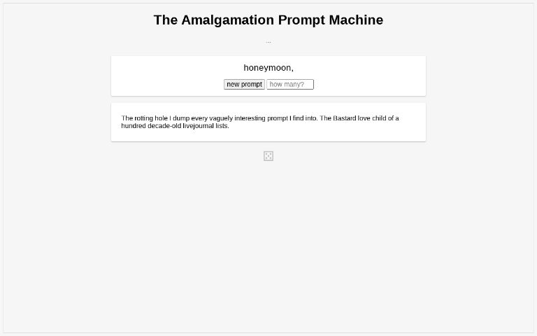 The Amalgamation Prompt Machine ― Perchance Generator