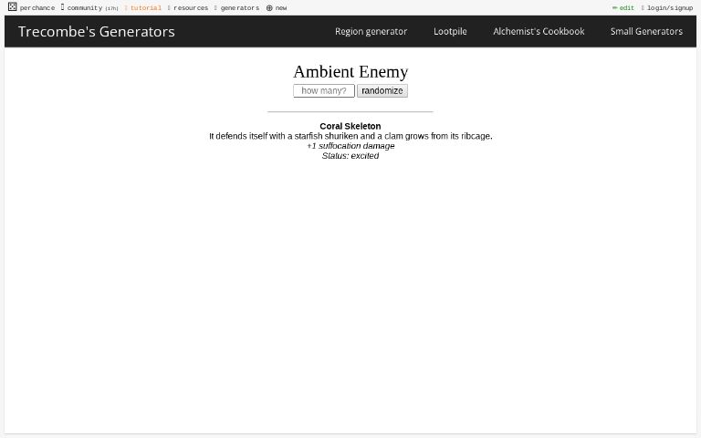 Ambient Enemy ― Perchance Generator