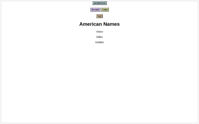 American Names ― Perchance Generator
