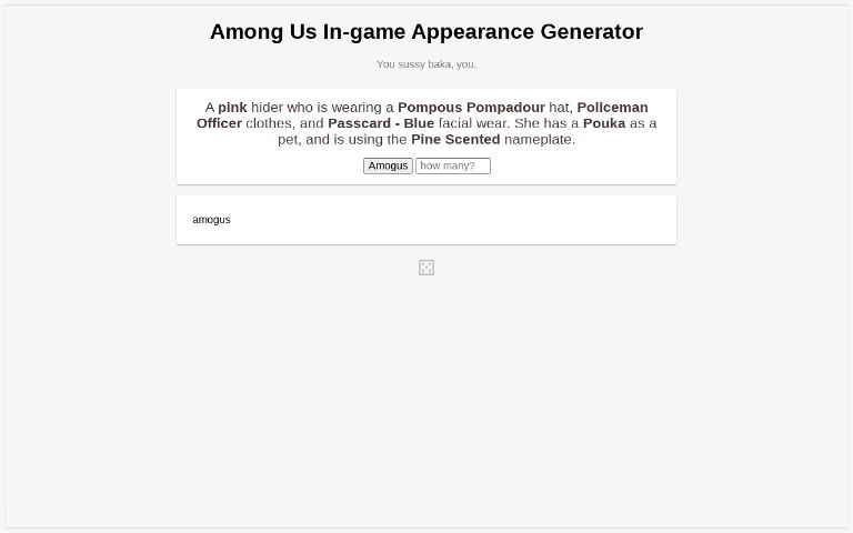 Among Us In-game Appearance Generator
