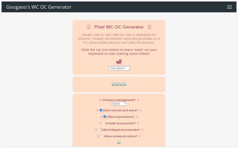 Pixel Wc Oc Generator