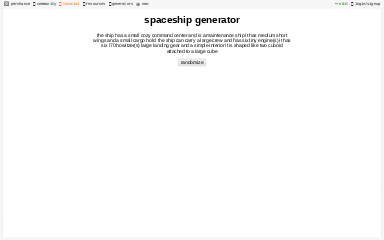 spaceship generator