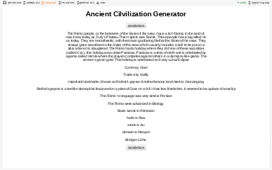 Ancient Cilvilization Generator