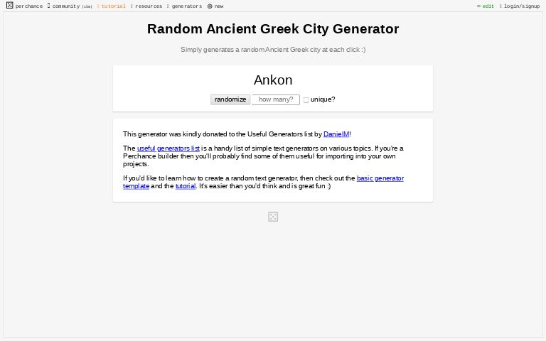 Random Ancient Greek City Generator