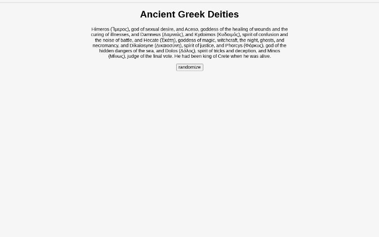 Ancient Greek Deities ― Perchance Generator