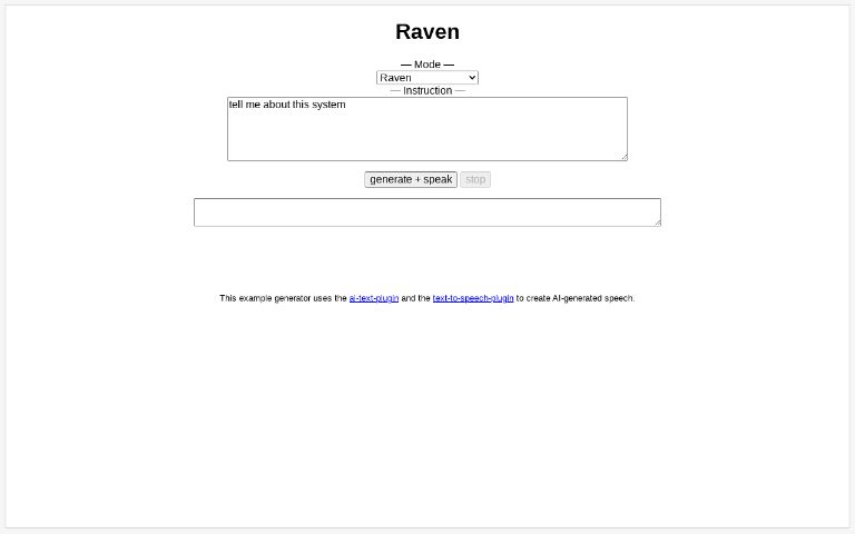 Raven ― Perchance Generator