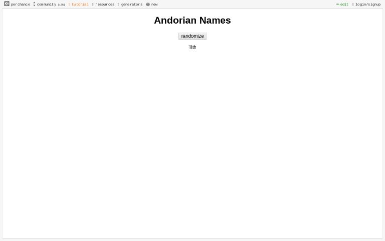 Andorian Names ― Perchance Generator