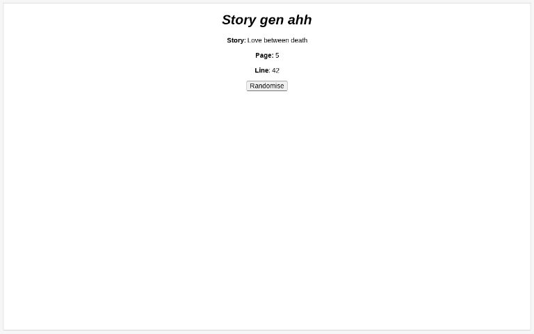 Story gen ahh ― Perchance Generator