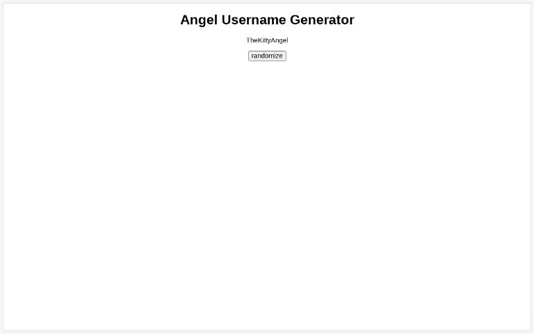 Angel Username Generator