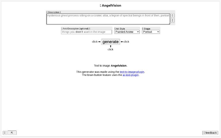 🌌 AngelVision ― Perchance Generator