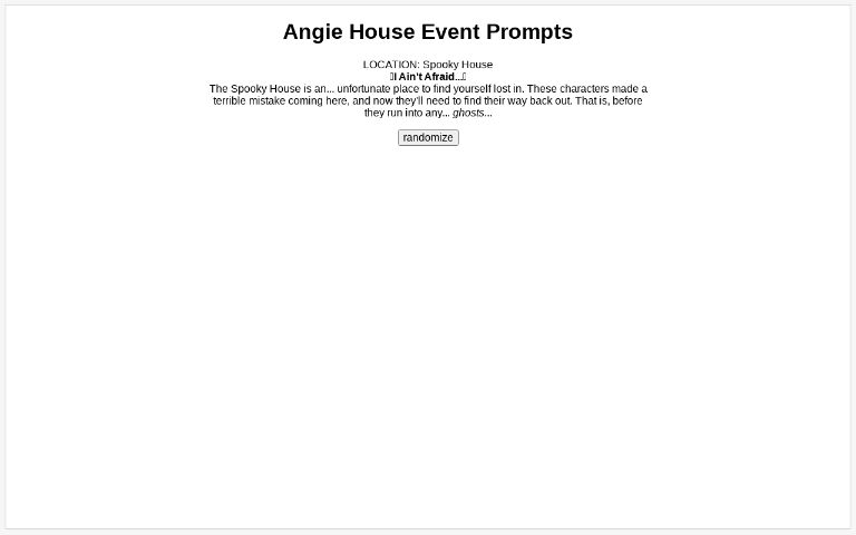 Angie House Event Prompts ― Perchance Generator